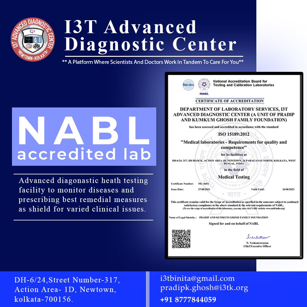 Advanced Diagnostic Centre (I3T ADC) Received NABL accreditation ...
